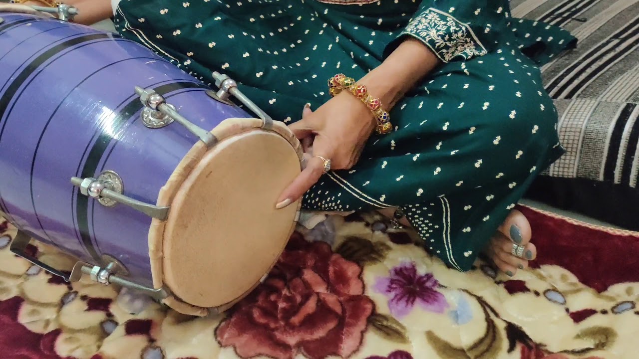 Learn to play Dholak Part 2 ,ढोलक बजाना सीखें | Anu Art Gallery - YouTube