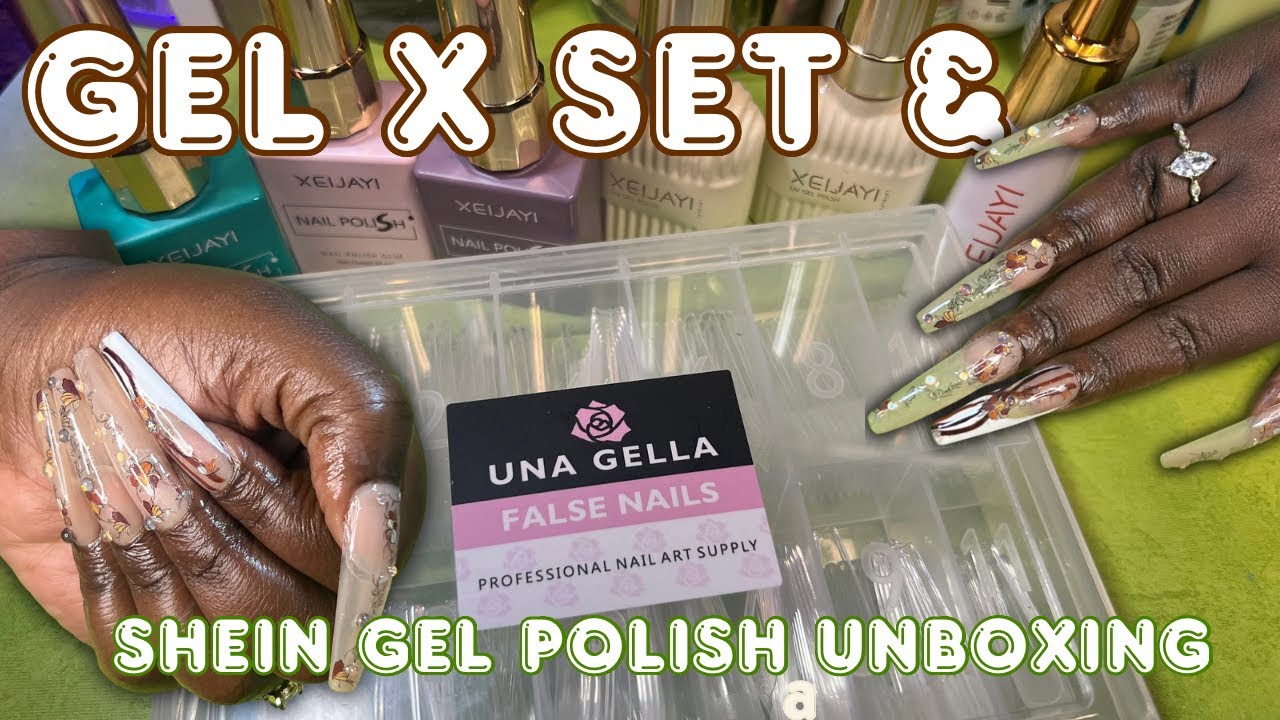 Gel x set and SHEIN gel polish unboxing | #nails #gelxnails #nailart # ...