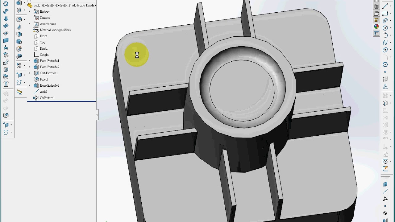 SolidWorks CAD 008 Hydraulic Component - YouTube