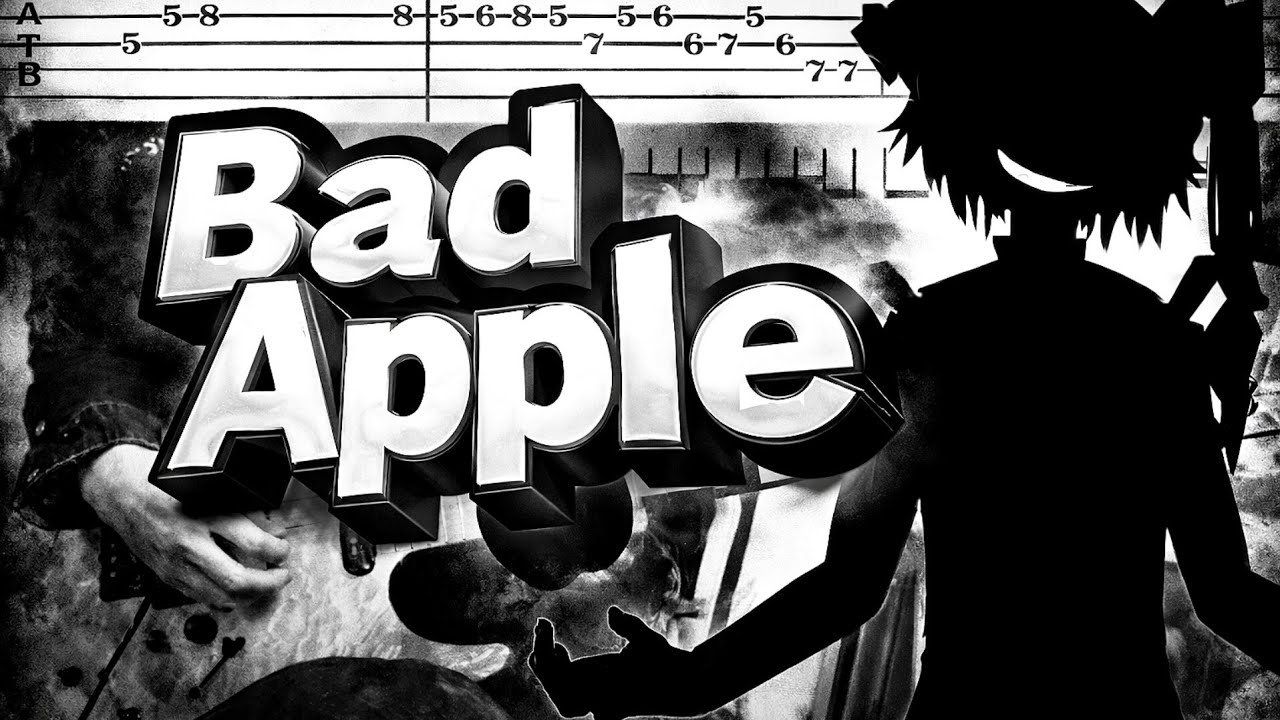 【Bad Apple】バッドアップル 東方幻想郷『TAB譜 コード付』Guitar Cover +tab +chord ギターで弾いてみた ...