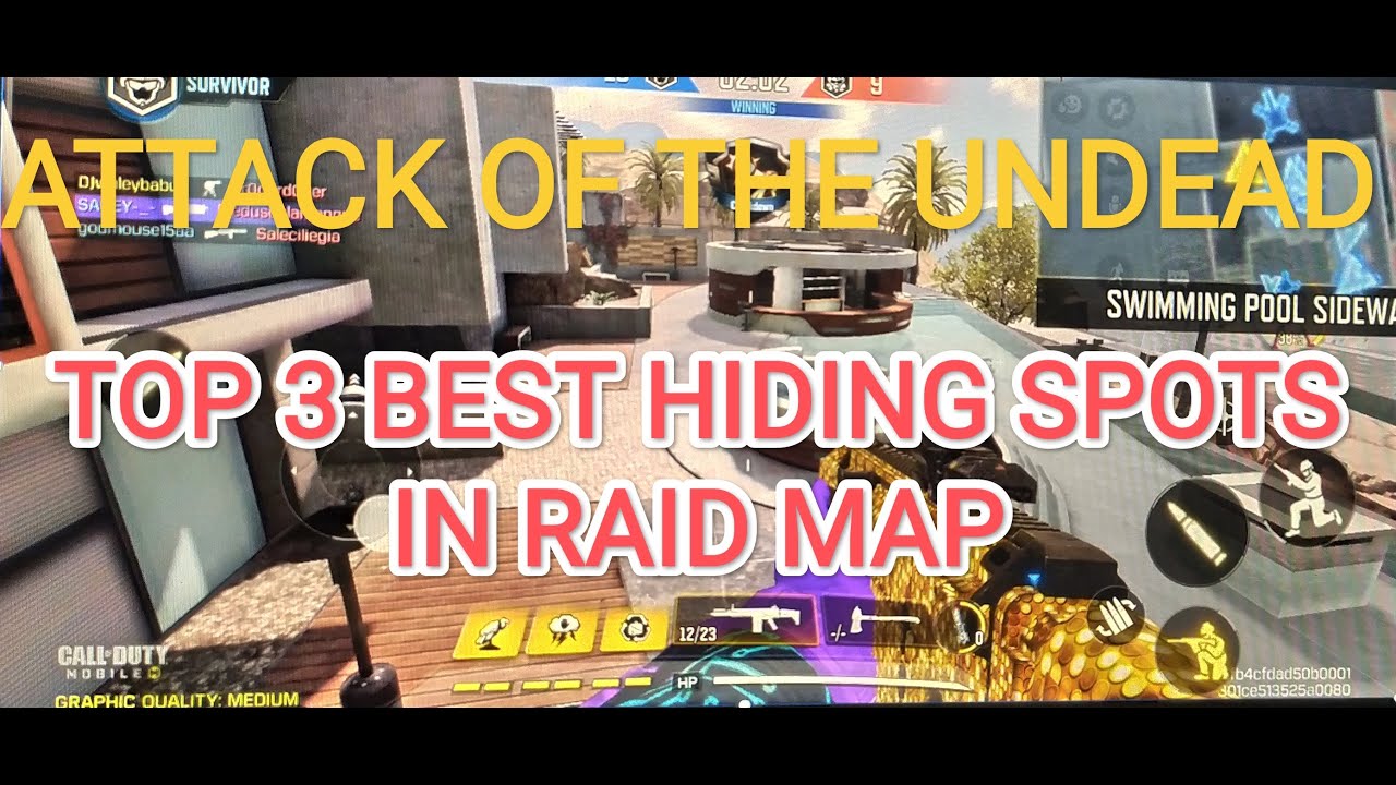 TOP 3 BEST HIDING SPOTS IN RAID MAP | ATTACK OF THE UNDEAD | CALL OF ...