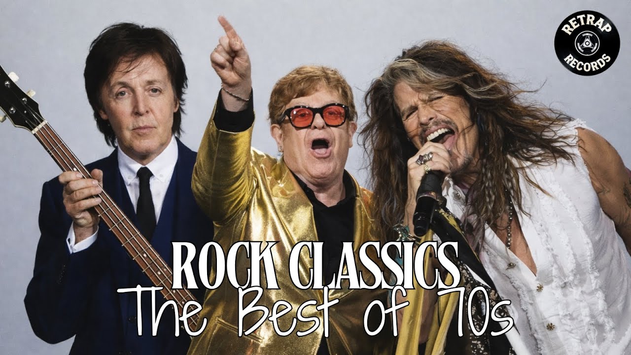 ICONIC ROCK SONGS OF THE 70’s | Elton John, Paul McCartney, Aerosmith ...