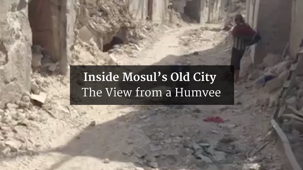Inside Mosul's Old City - The view from a Humvee - YouTube