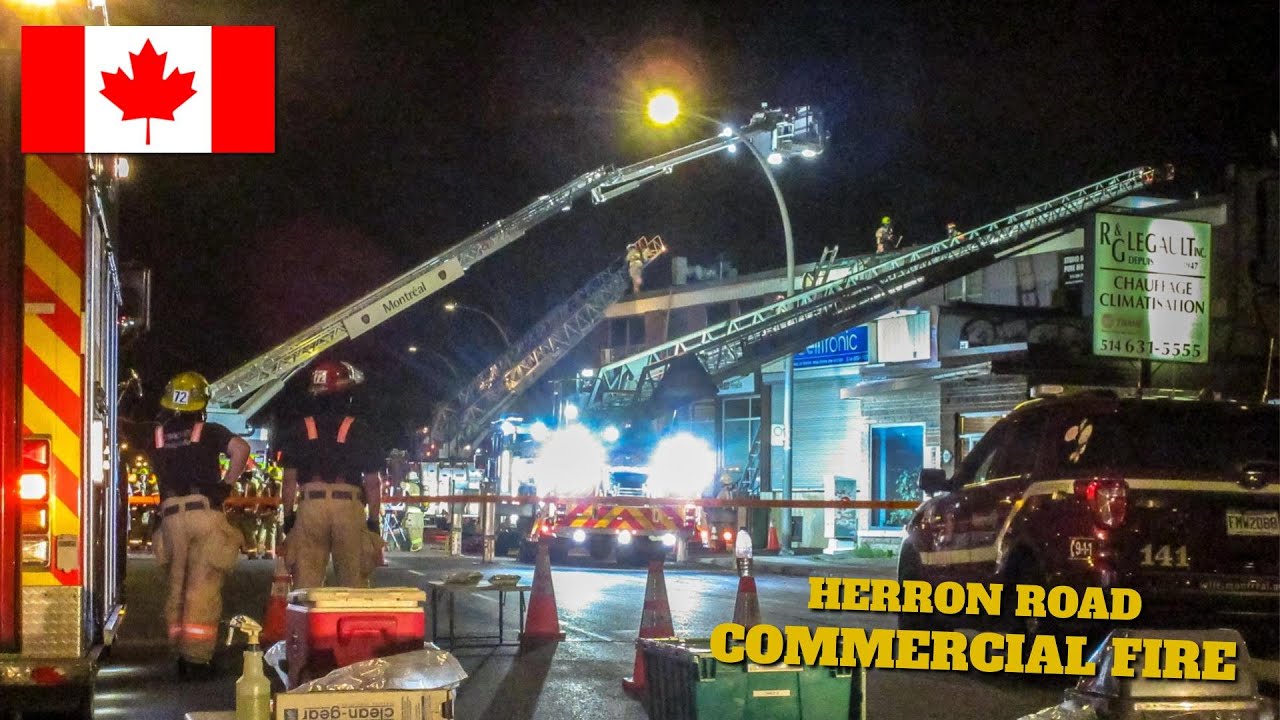 Dorval | Montréal Fire Service (SIM) Knocks Down Late Night Commercial ...