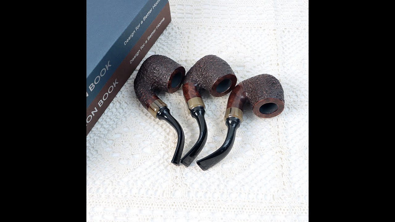 IDEA PIPES Handmade Briar Wood Tobacco Pipes Sandblast Finished With ...