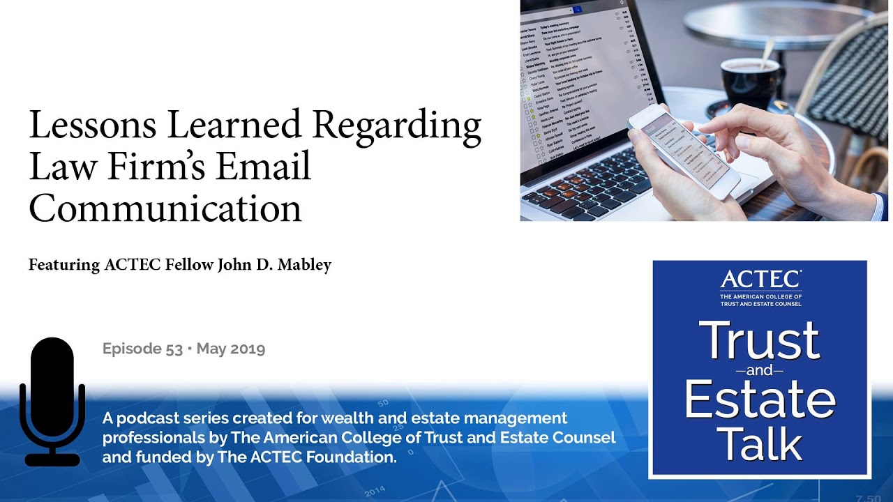 Lessons Learned Regarding Law Firm’s Email Communication - YouTube