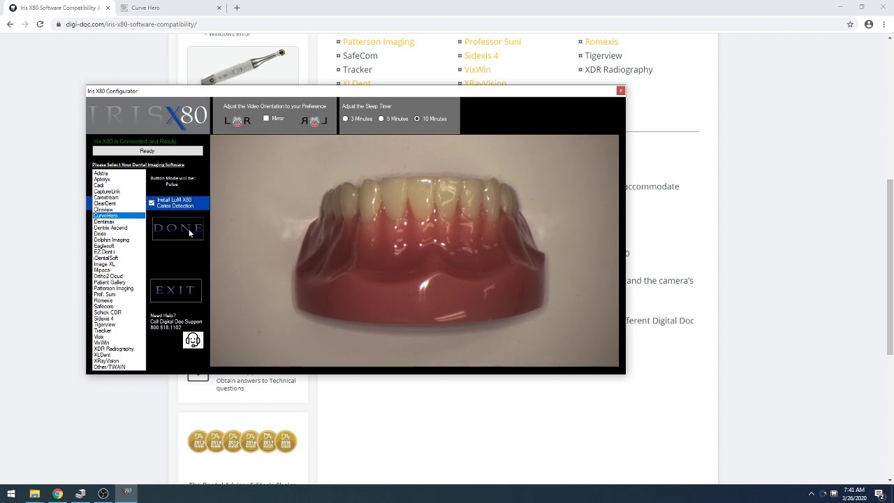 Iris X80 Integration for Curve Dental - YouTube
