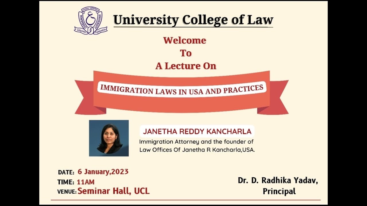 Q & A session with Ms. Janetha R Kancharla, Attorney at Law ...