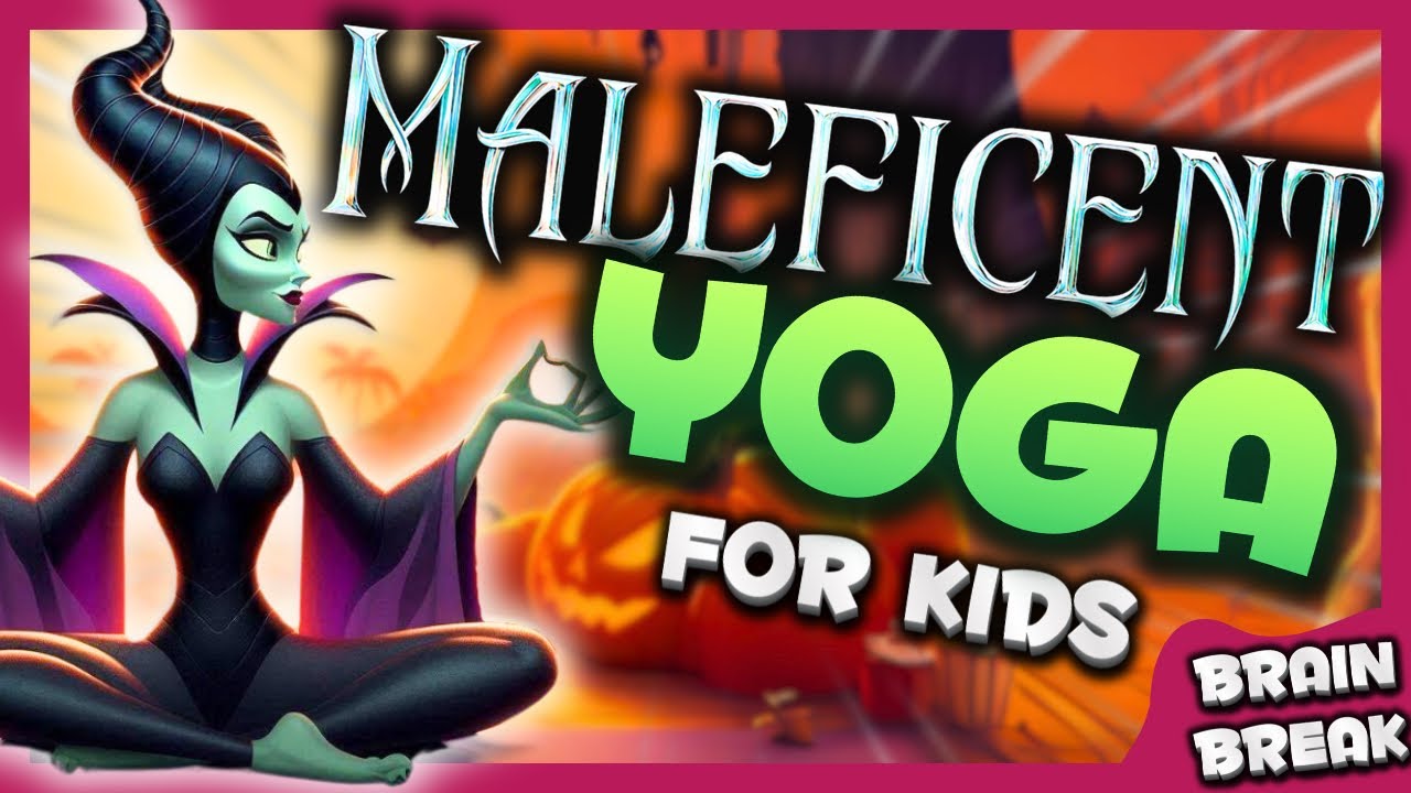 MALEFICENT YOGA🧘‍♀️🖤HALLOWEEN brain break for kids🎃 Spooky Relaxing ...