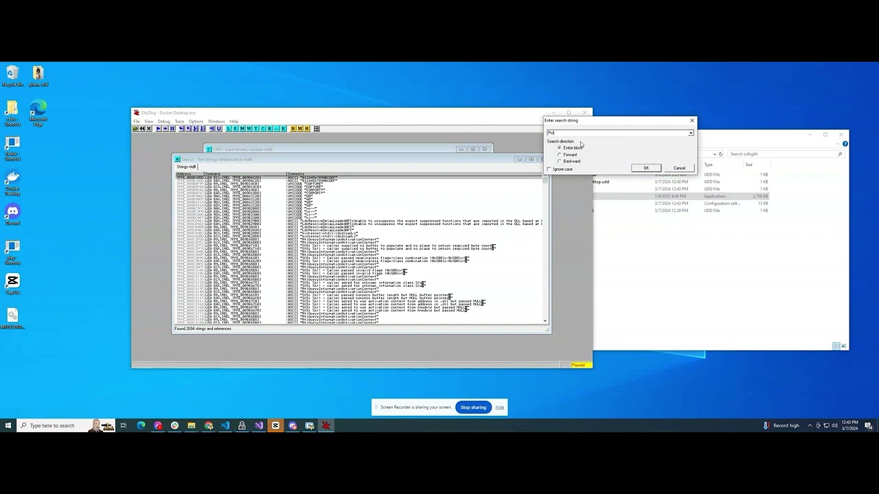 How to search assembly lang code using Ollydbg64 - YouTube