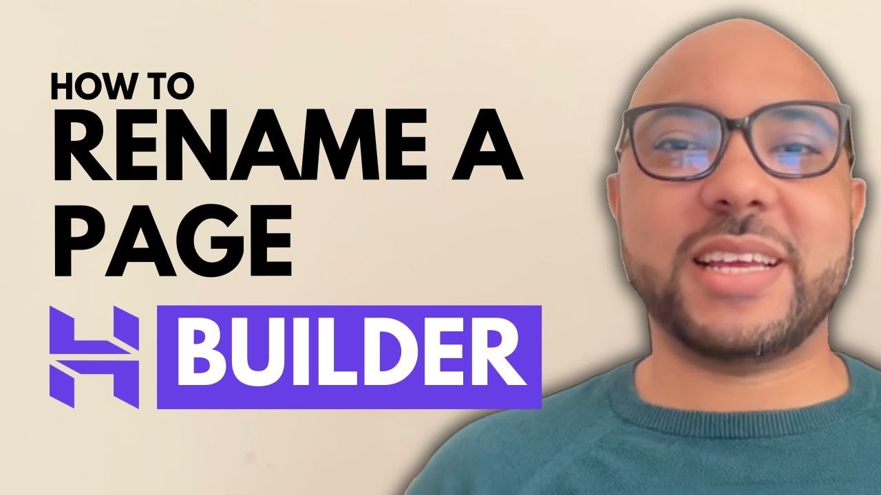 How to Rename a Page in Hostinger Website Builder - YouTube