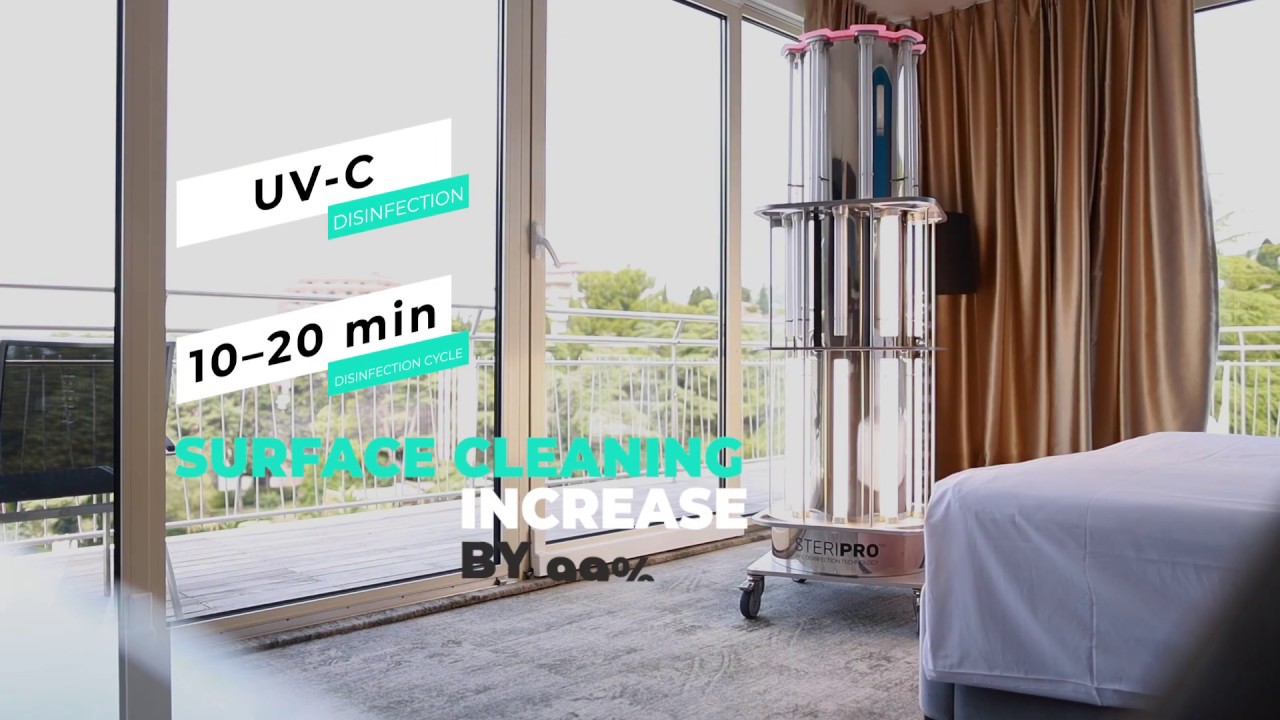 SteriPro by UVC Solutions - Hotel rooms UV-C disinfection - YouTube