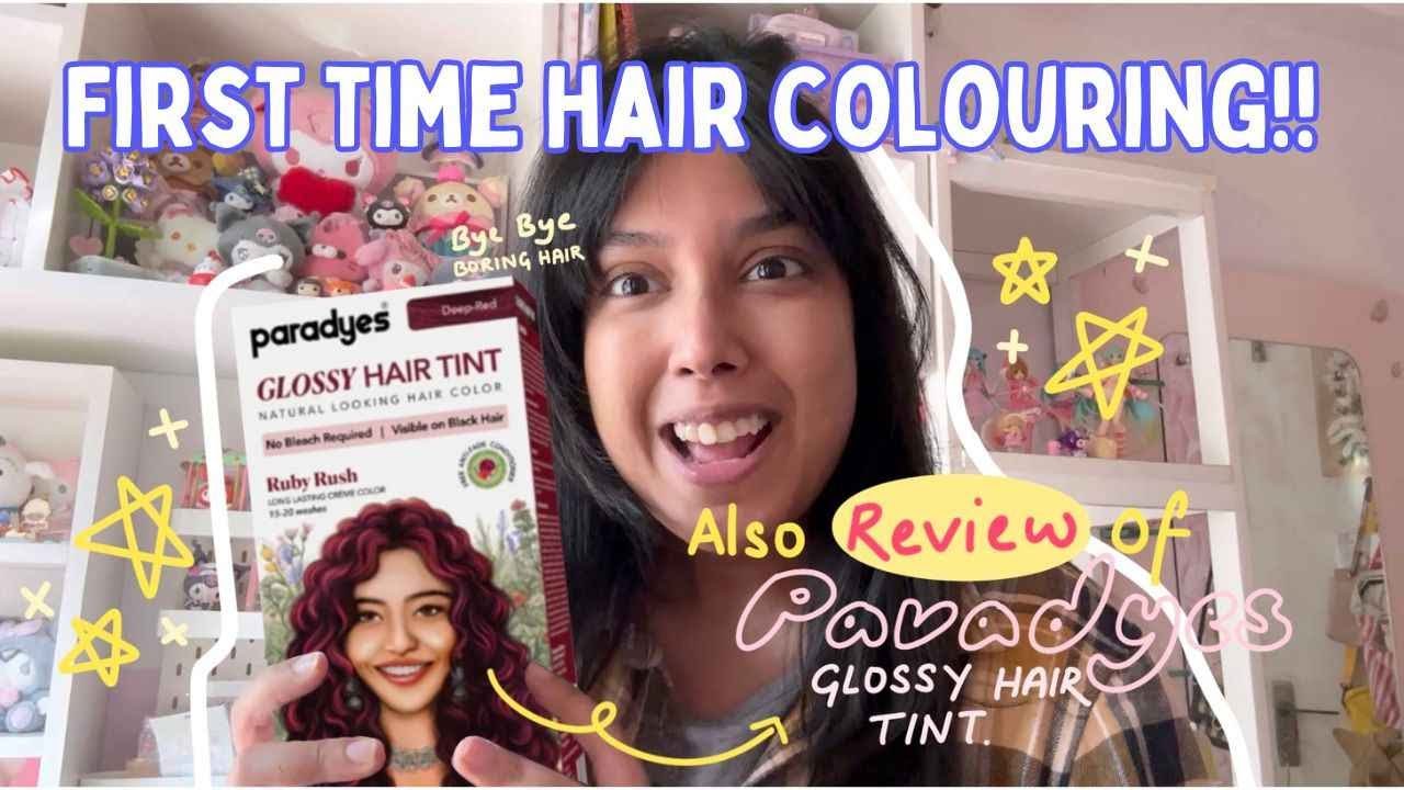 Dyeing My Hair for the First Time! ⸜(｡˃ ᵕ ˂ )⸝♡ Paradyes glossy hair tint ~ Ruby Rush Review ...