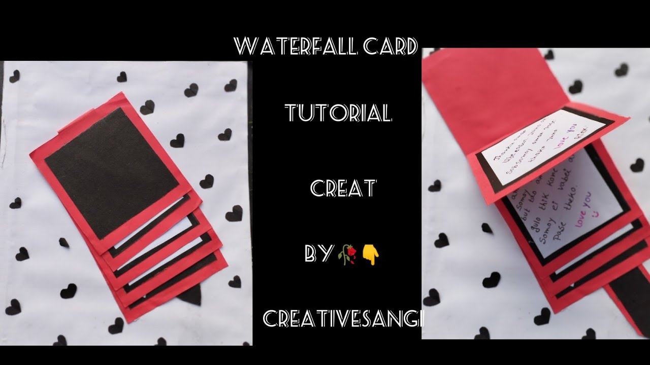 How To Make Waterfall Card l Water Fall Card For Multiple Messages l ...