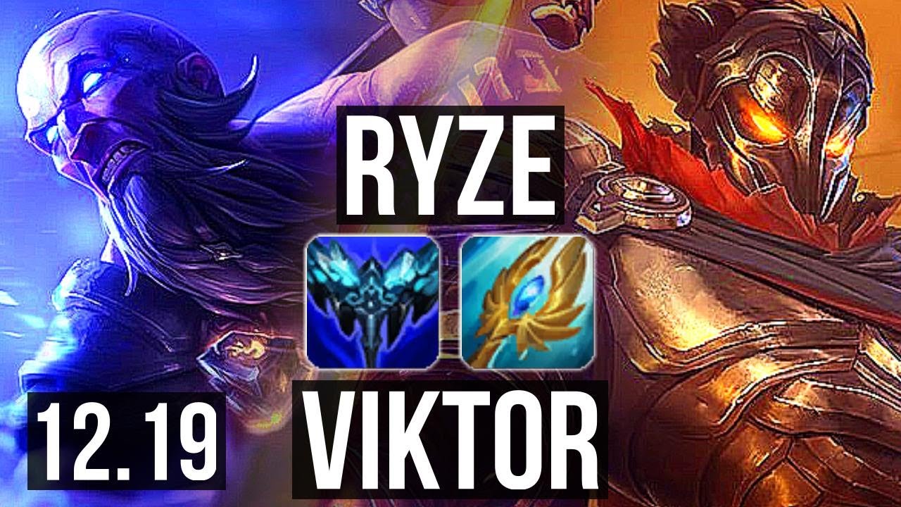 RYZE vs VIKTOR (MID) | 7/0/2, 1.4M mastery, Godlike | KR Master | 12.19 ...