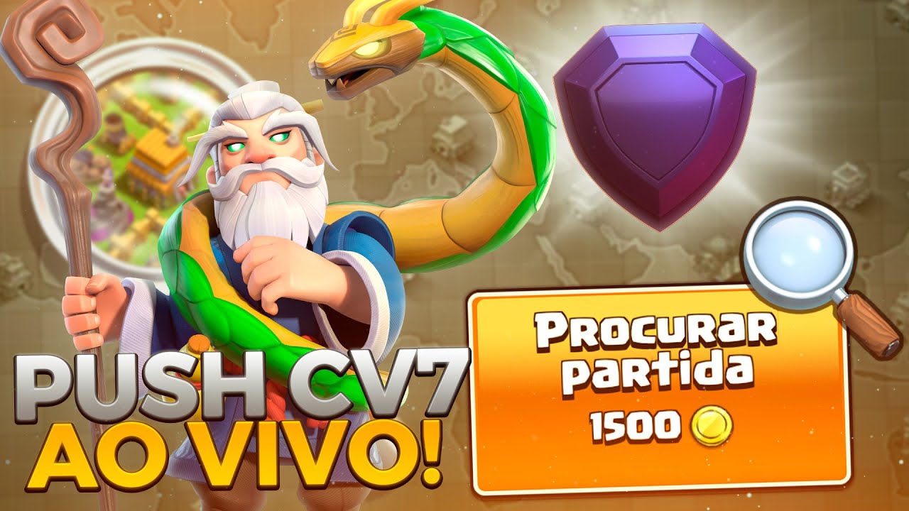 SUBINDO MEU CV7 PARA A LENDÁRIA AO VIVO!🔥CLASH OF CLANS🔥 - YouTube