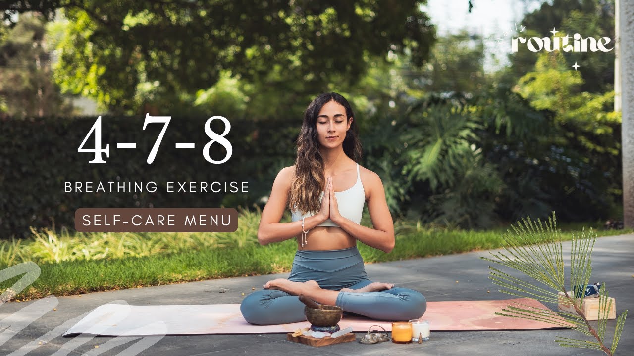 4-7-8 Breathing Technique Exercise Timer | Self- Care Day Routine Menu ...