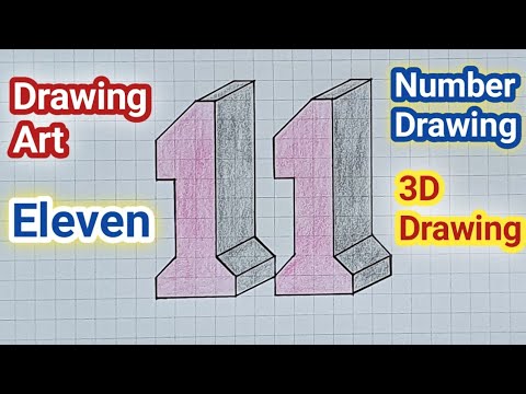 How to Draw Numbers 11 in 3D - Learn to draw 3D Numbers - Trick Art ...