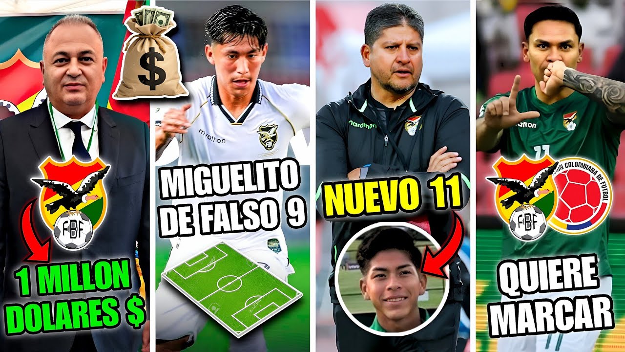 🚨¡COSTA OFRECIÓ 1 MILLÓN $ SI BOLIVIA GANA! | NUEVO 11 de BOLIVIA vs ...
