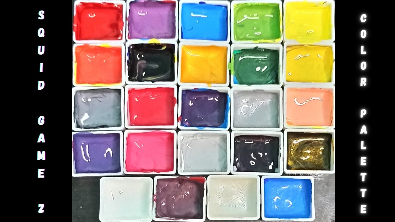 Squid Game 2 Color Mixing with 4 Primary Colors | Mixing Colors ...