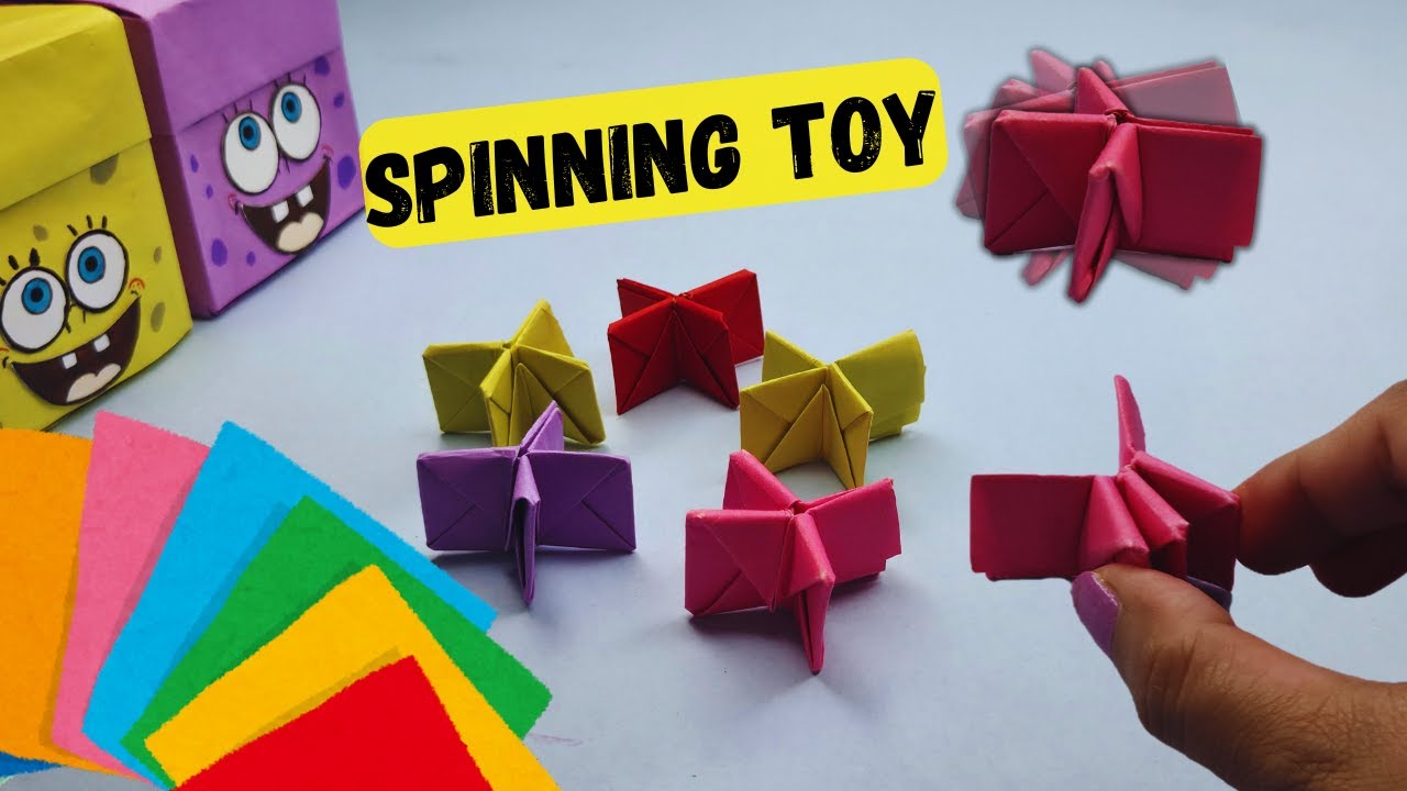 Origami spinning toy | Create a Paper Fidget Spinner Origami - YouTube