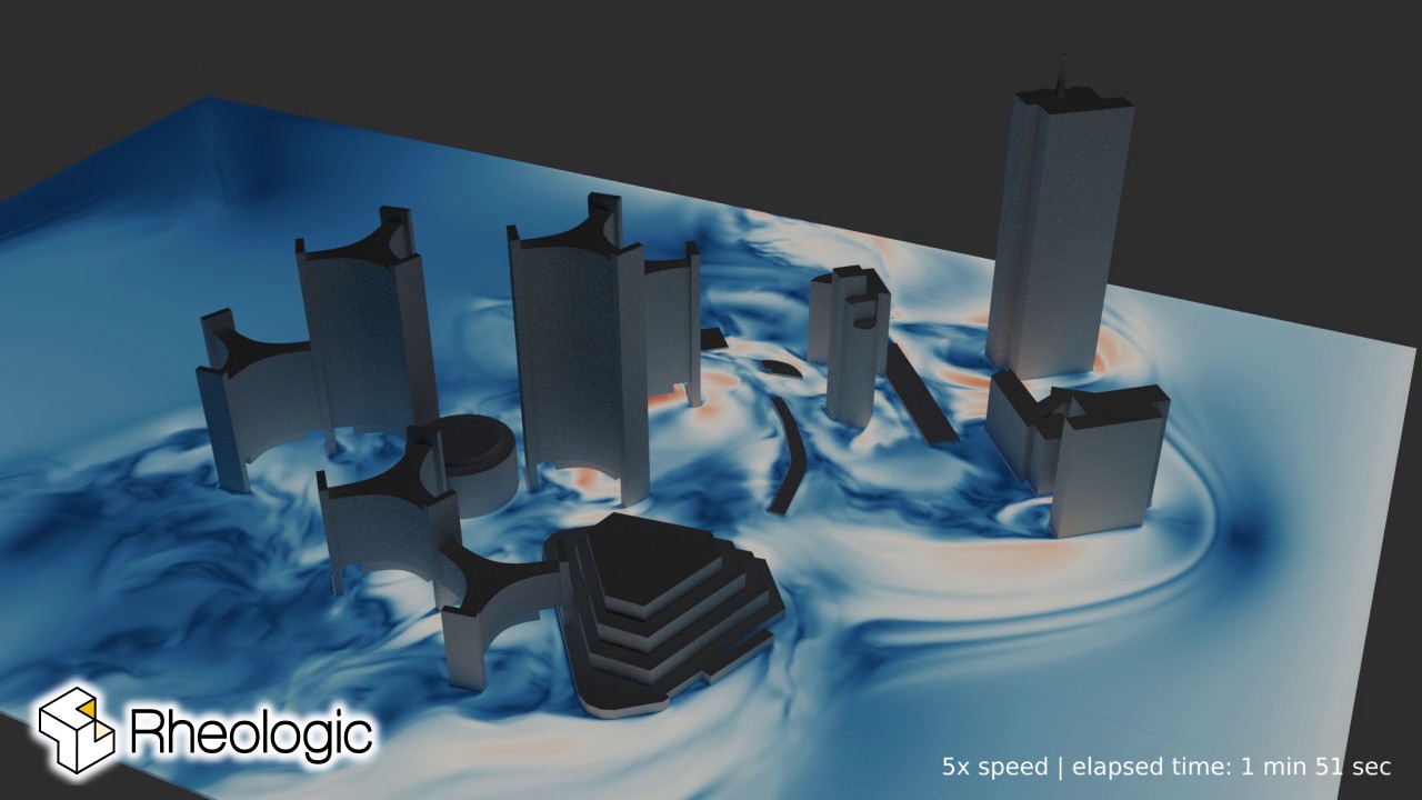 URANS vs LES in urban wind simulation - YouTube