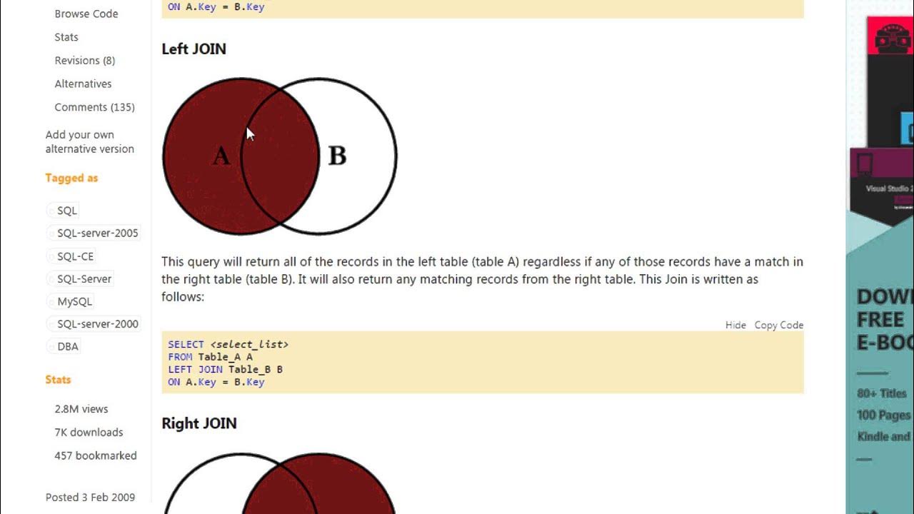 ¿Cómo funciona INNER JOIN, LEFT JOIN, RIGHT JOIN y FULL JOIN? - YouTube