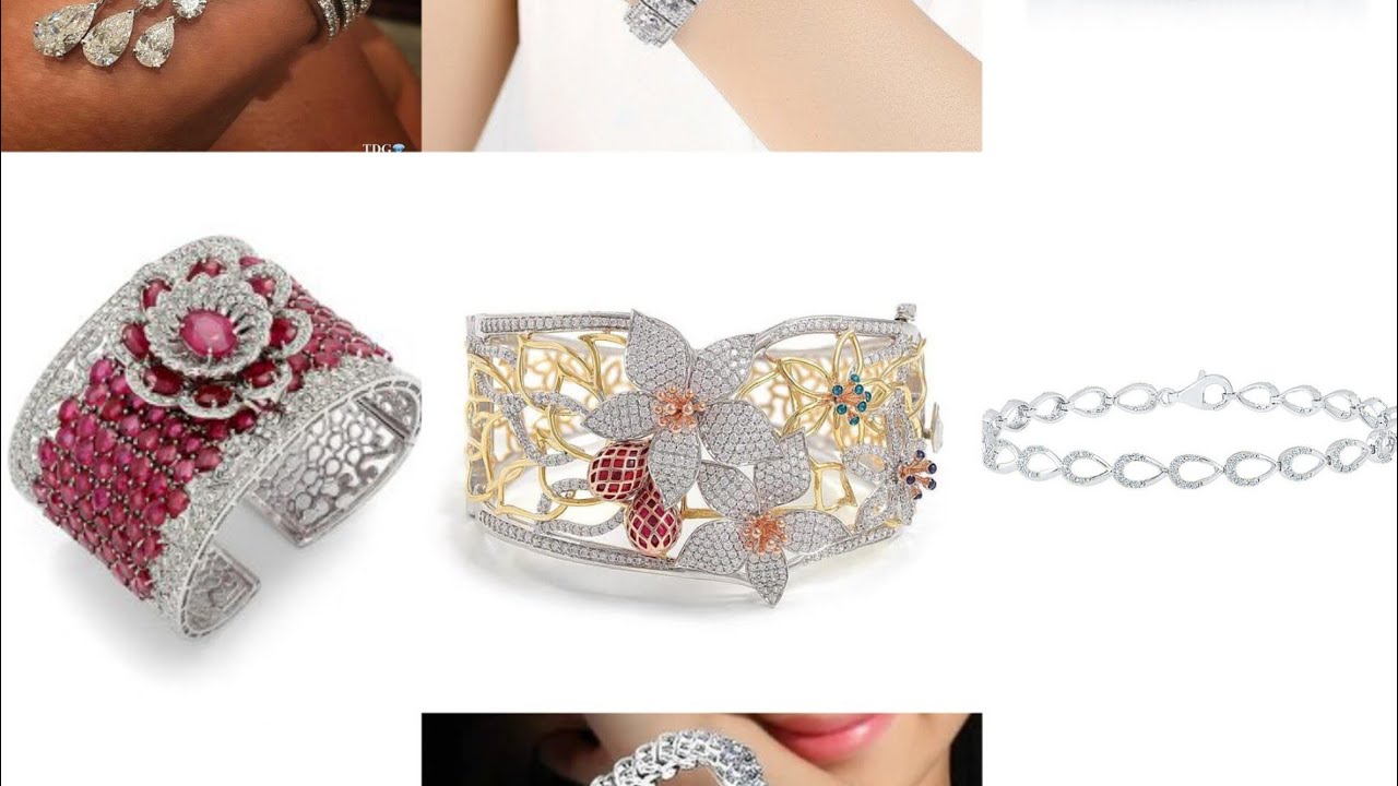 "Women Luxry Dimond Braslate Design collection ️ jewellery haul ...