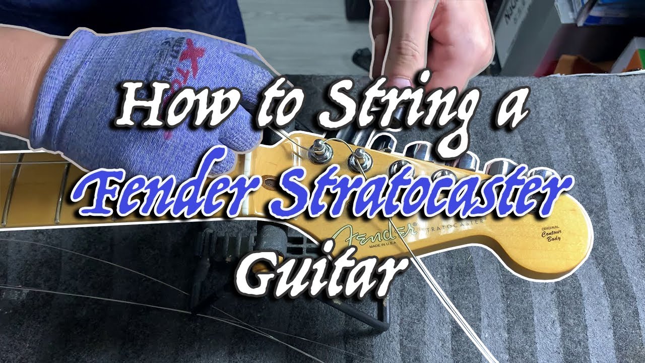 How to String a Fender Stratocaster Guitar (Full Version)如何更換弦線-Fender ...