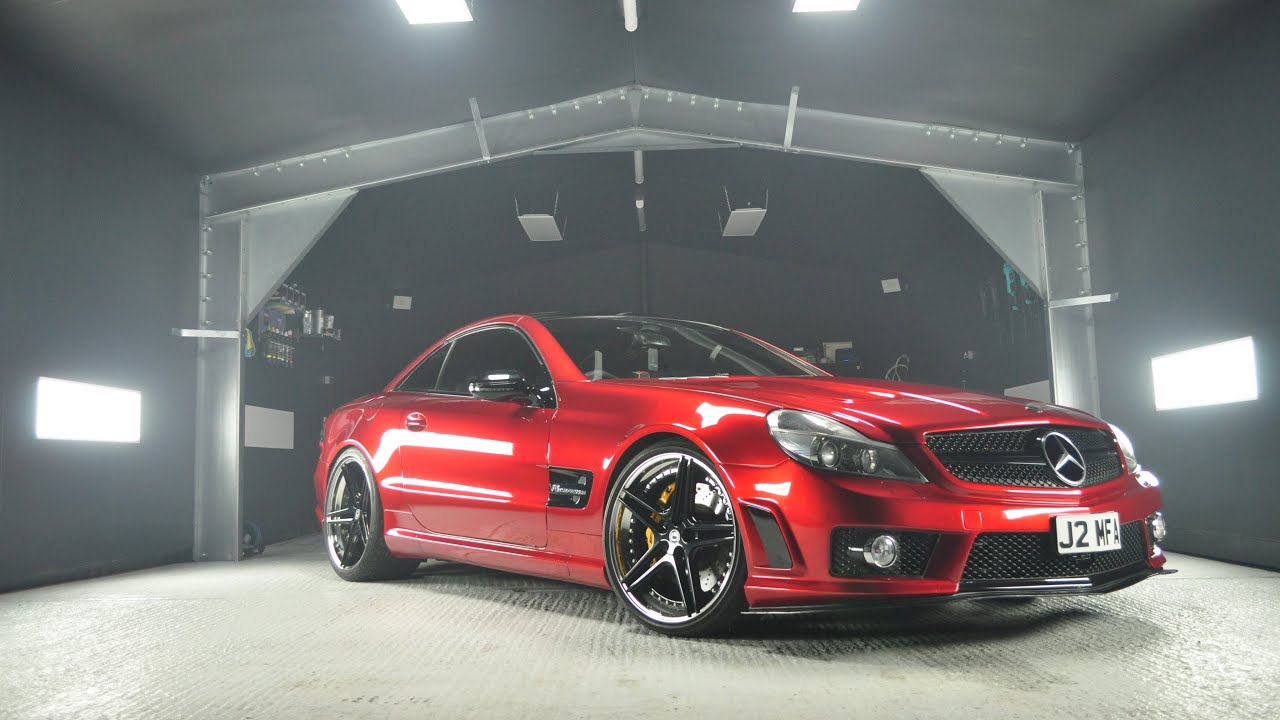 *Candy Red* Mercedes SL 55 AMG Wash Preparation For Paint Correction ...