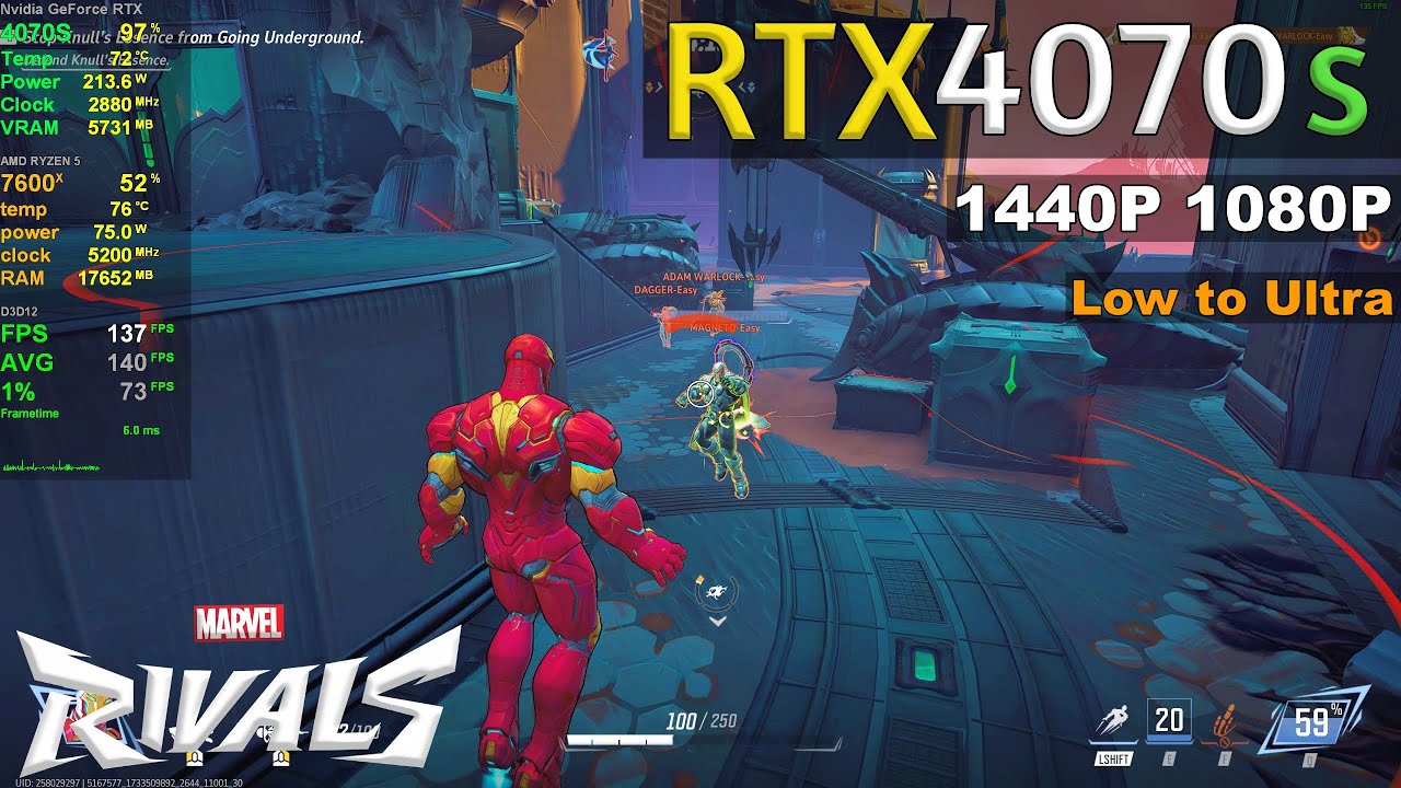 Marvel Rivals | RTX 4070 SUPER | 1440p 1080p | Low to Ultra - YouTube