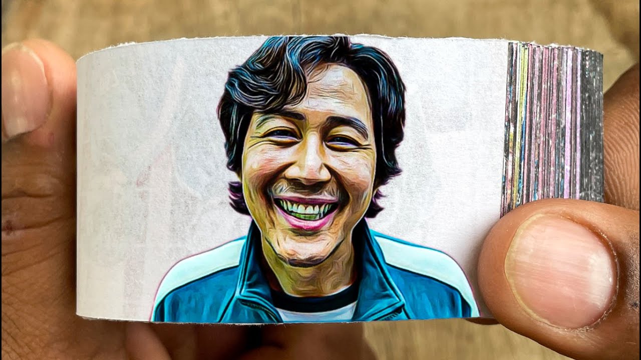 Squid Game Flipbook #1 | Seong Gi-Hun Smile Flip Book | Flip Book ...