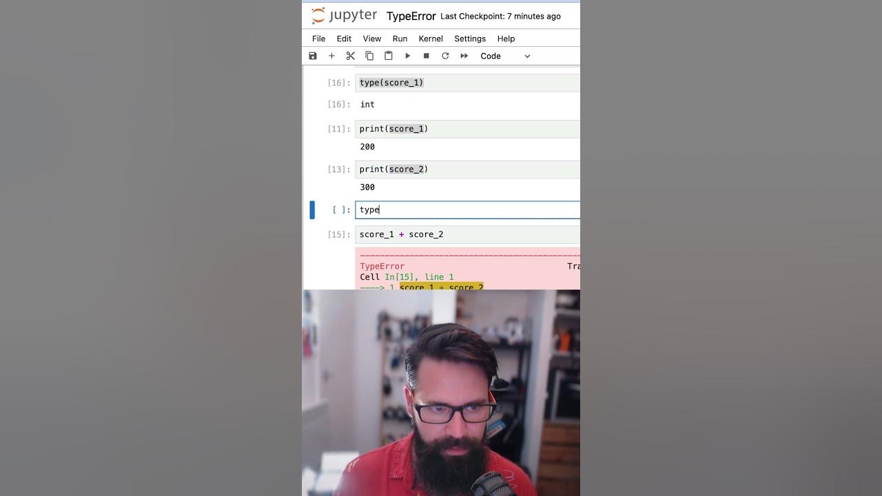 TypeError: unsupported operand type(s) for +: 'int' and 'str' - YouTube