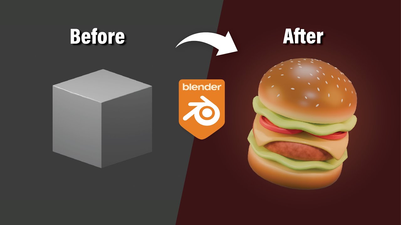 How I made Burger in Blender 4.0 - YouTube