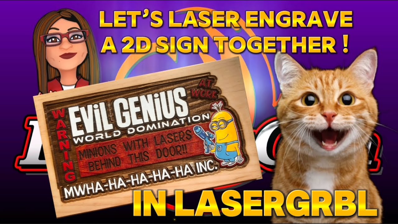 38. Let’s do a 2D Laser Engraving in LASERGRBL Together ! Free Files ...