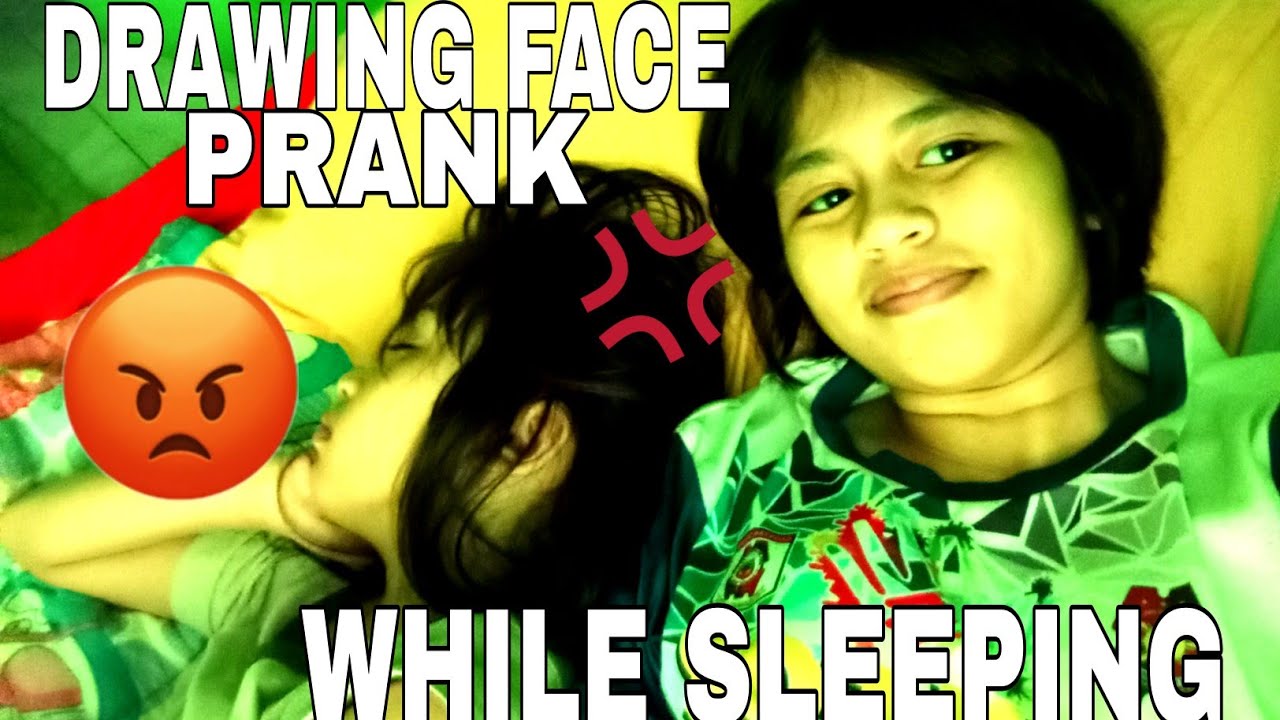 DRAWING FACE PRANK WHILE SLEEPING ELIZAH RJ 2023 - YouTube