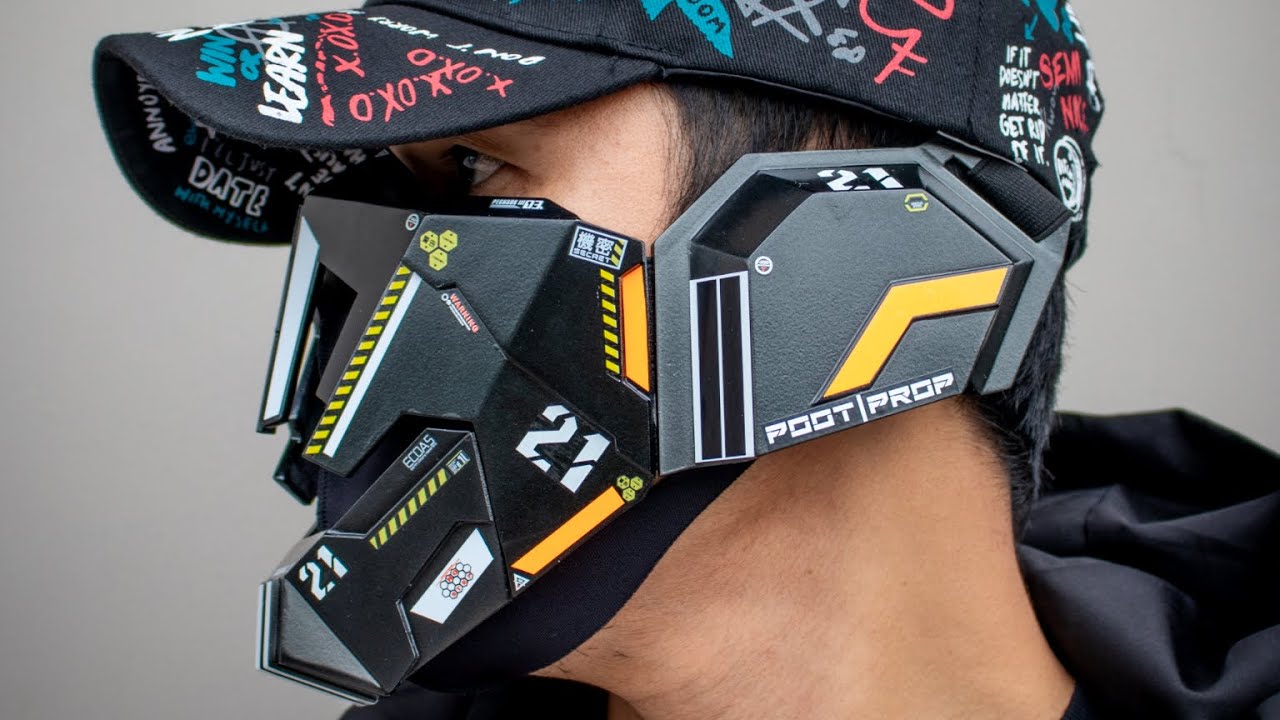 Tech wear mask by Poot Prop - YouTube