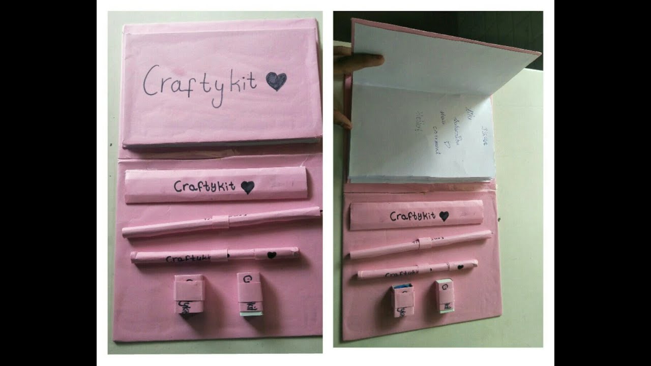 Diy mini stationery items with diary | Craftykit | Sobiyah #craftykit # ...