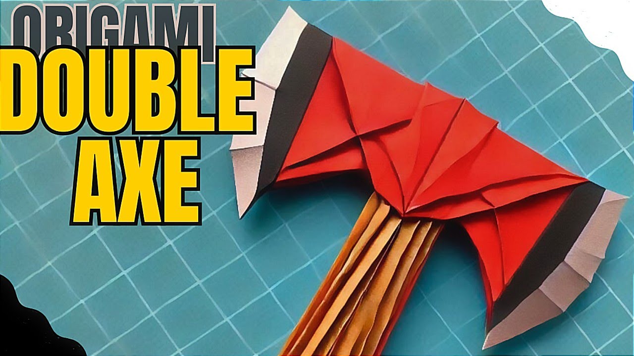 ORIGAMI DOUBLE AXE TUTORIAL | HOW TO FOLD A POWERFUL PAPER AXE STEP BY ...
