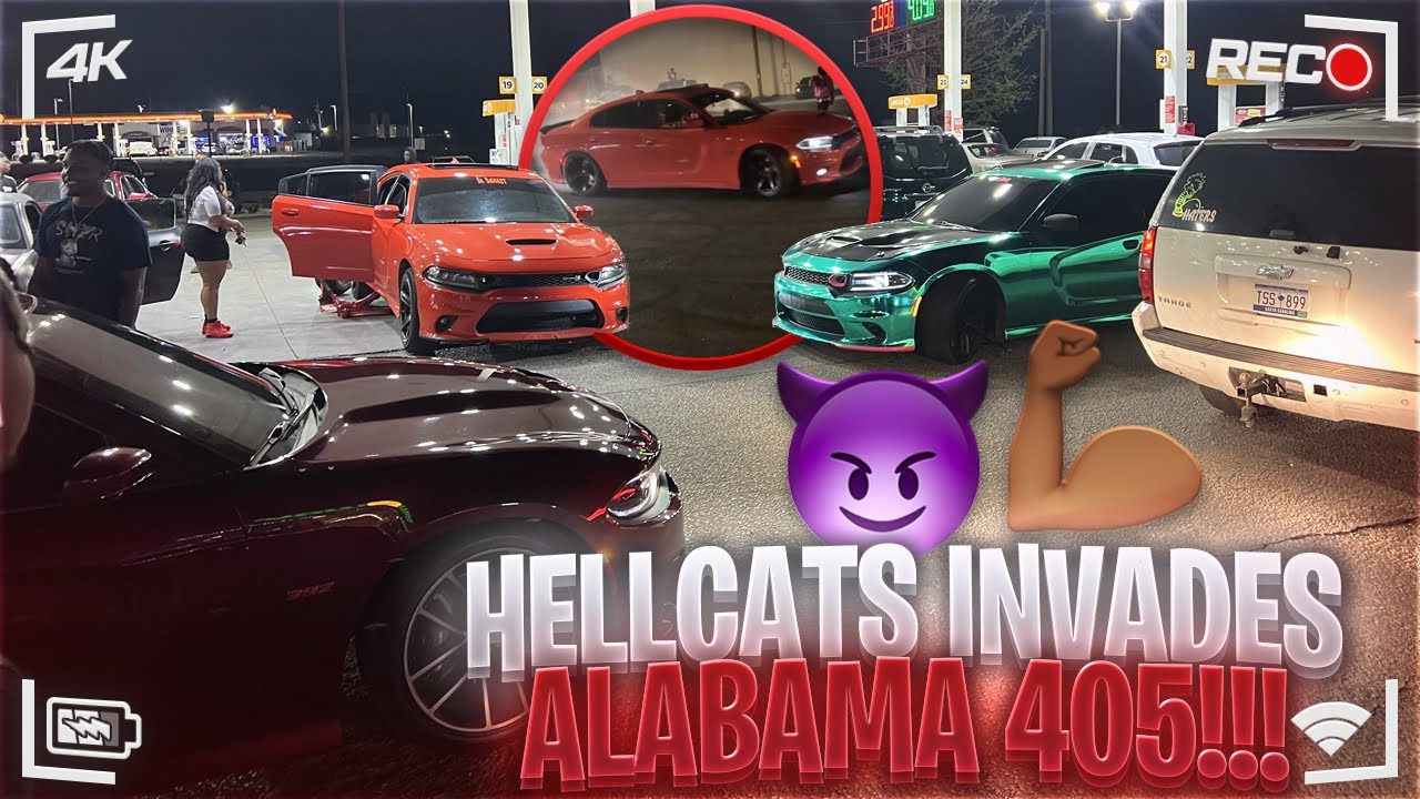 HELLCATS & TRACKHAWKS TAKES OVER BIRMINGHAM ALABAMA *OVER 100+ MUSCLE ...
