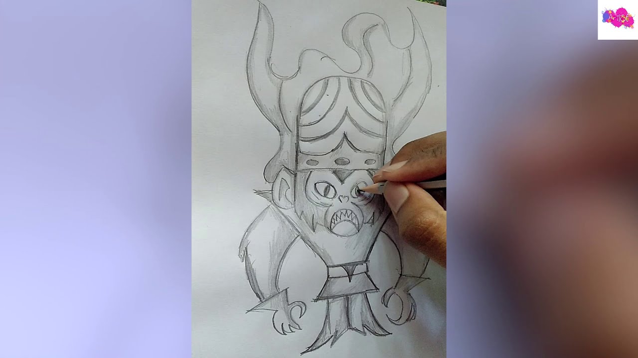 Pencil Drawing/Mojo Jojo/Easy Drawing /New drawings /Pencil art for ...