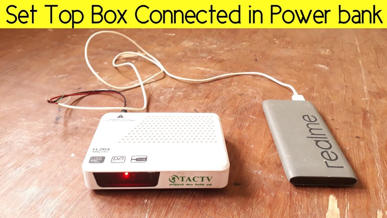 Tactv Set top box connected in mobile Power bank - YouTube