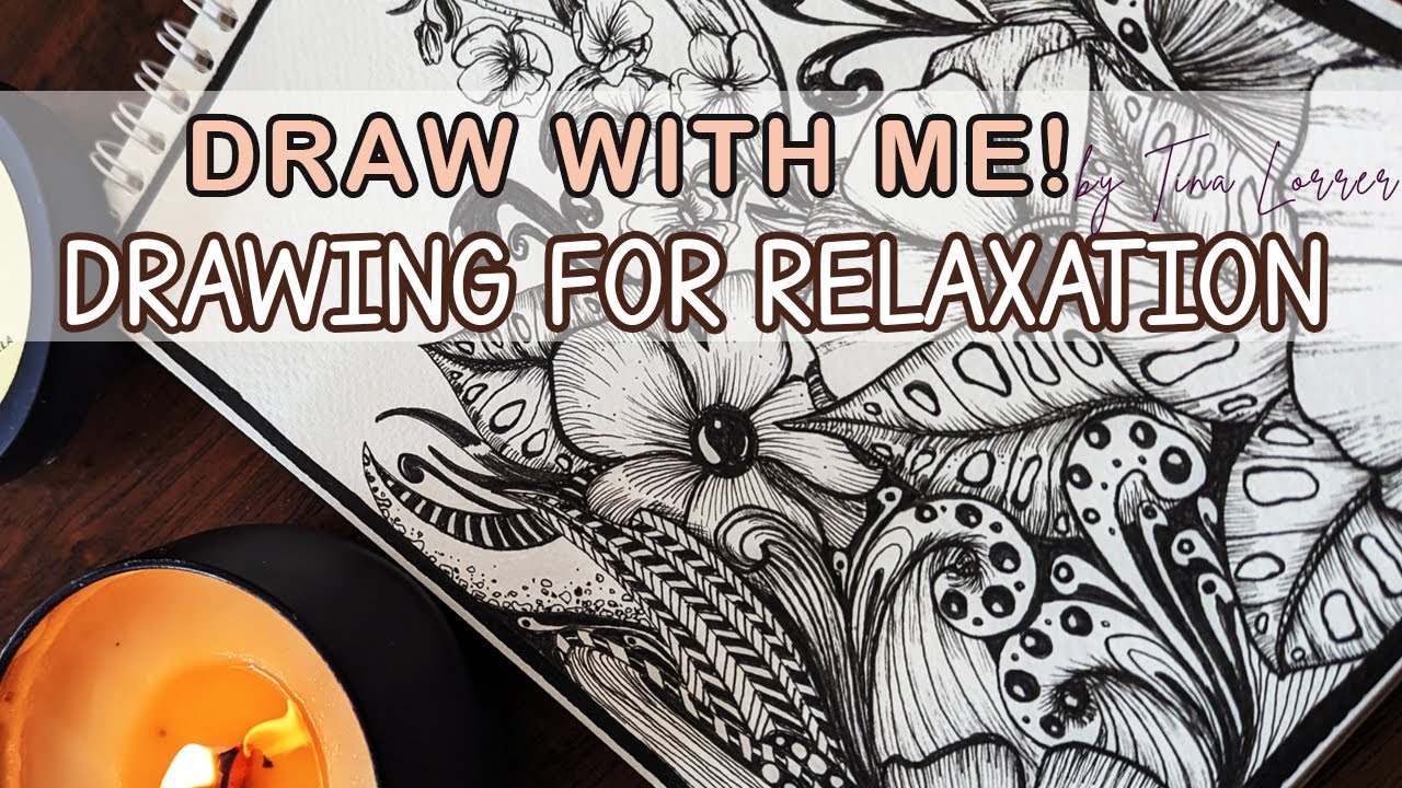 Draw with me (ASMR). Drawing for relaxation. Calming session. Zentangle ...