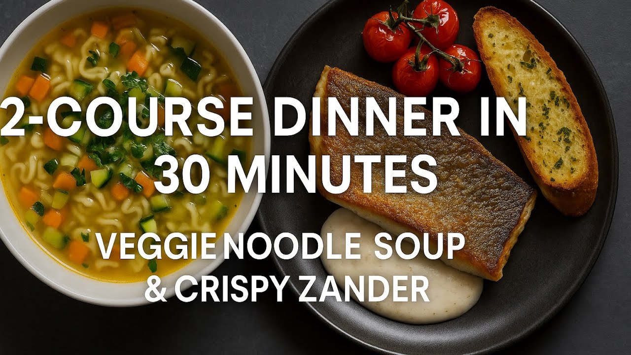 2-Course Dinner in 30 Minutes | Comfort Veggie Soup & Crispy Zander ...