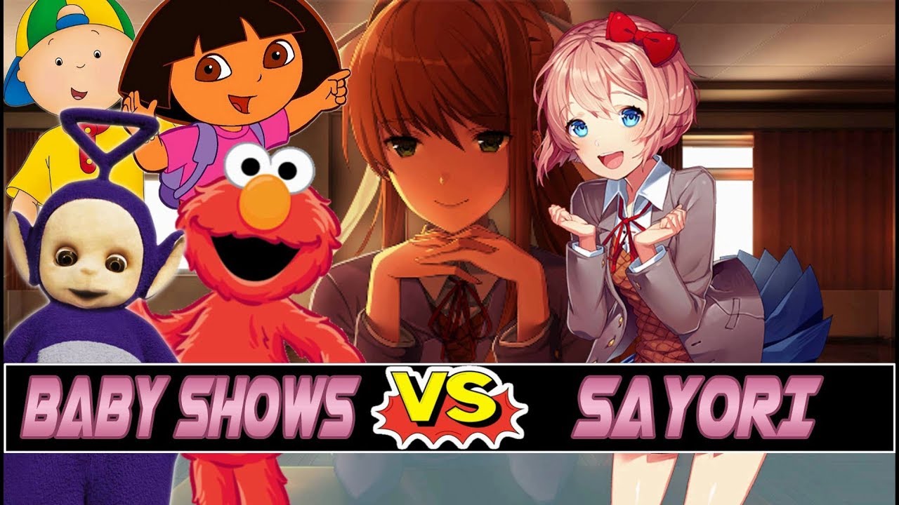 M.U.G.E.N. | Tinky Winky/Dora/Caillou/Elmo vs Sayori | Baby Shows vs ...