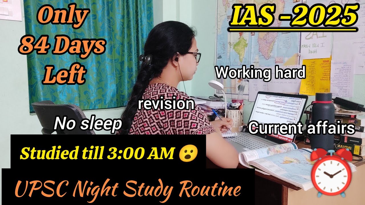 Till 3:00 Am studying for IAS (UPSC)| A night Study Routine with me # ...