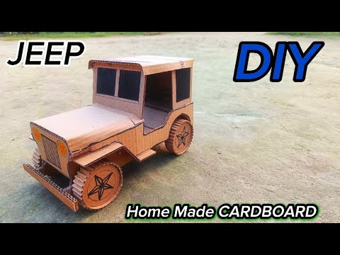 How to make jeep || how to make jeep with cardboard || home made ...