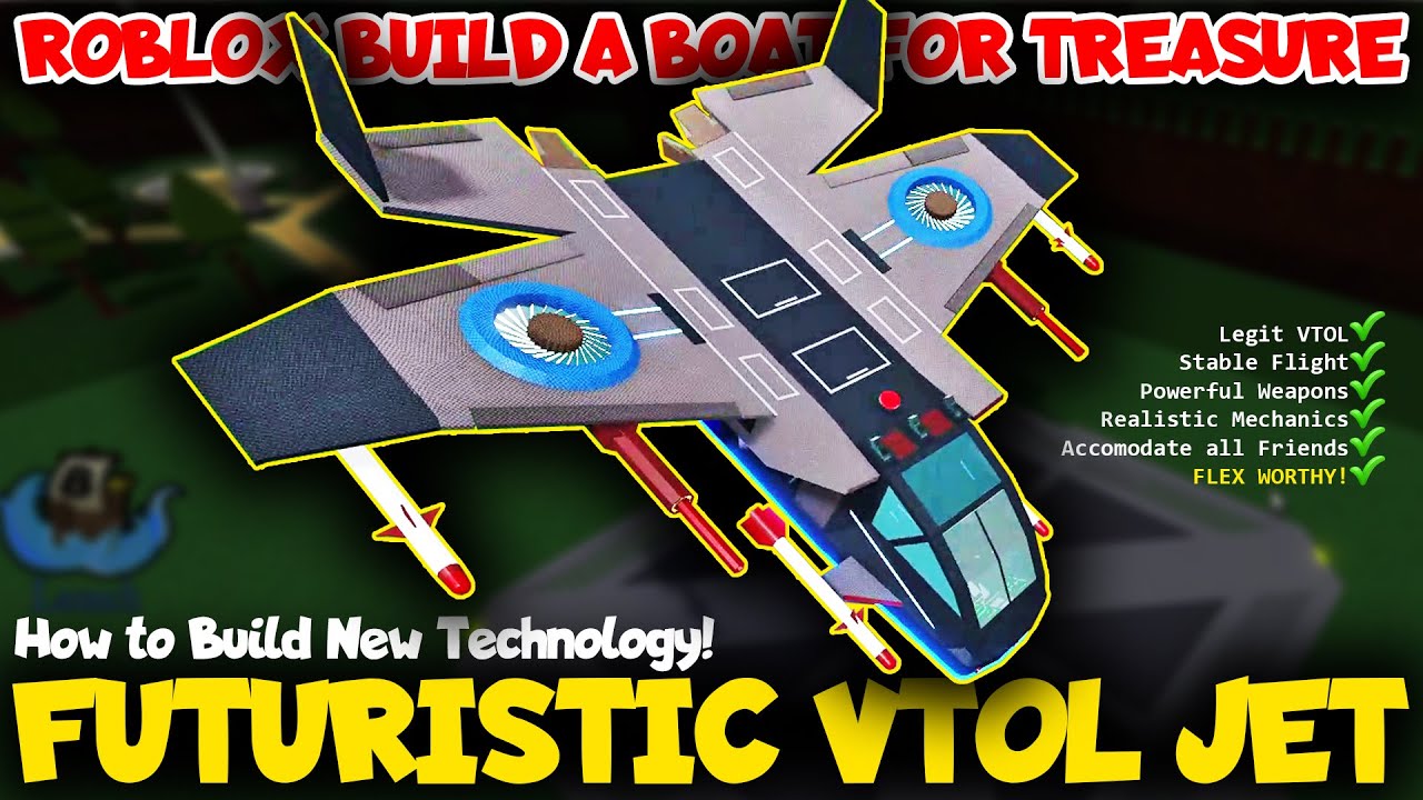 Futuristic VTOL Jet with New Technology! How to Build Roblox Build a ...