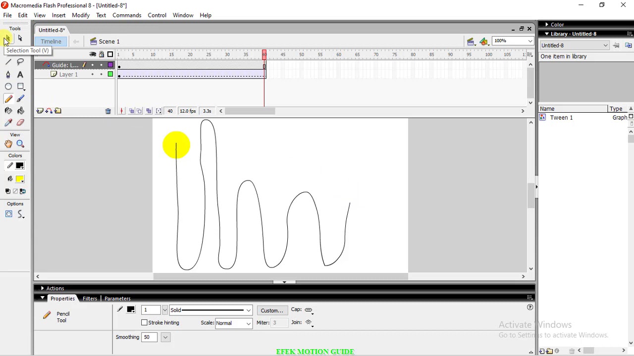 EFEK MOTION GUIDE DI MACROMEDIA FLASH - YouTube