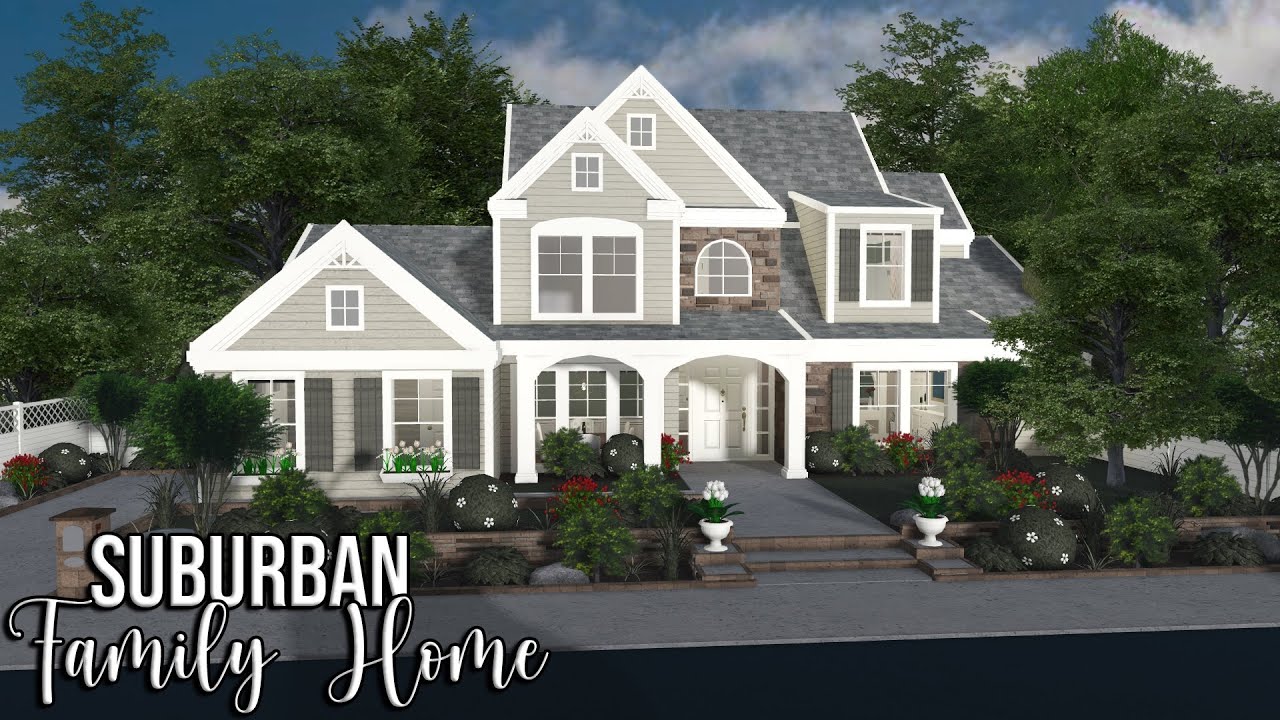 ROBLOX | Bloxburg Suburban Family Home | Tutorial | 289k | Ellvoi - YouTube